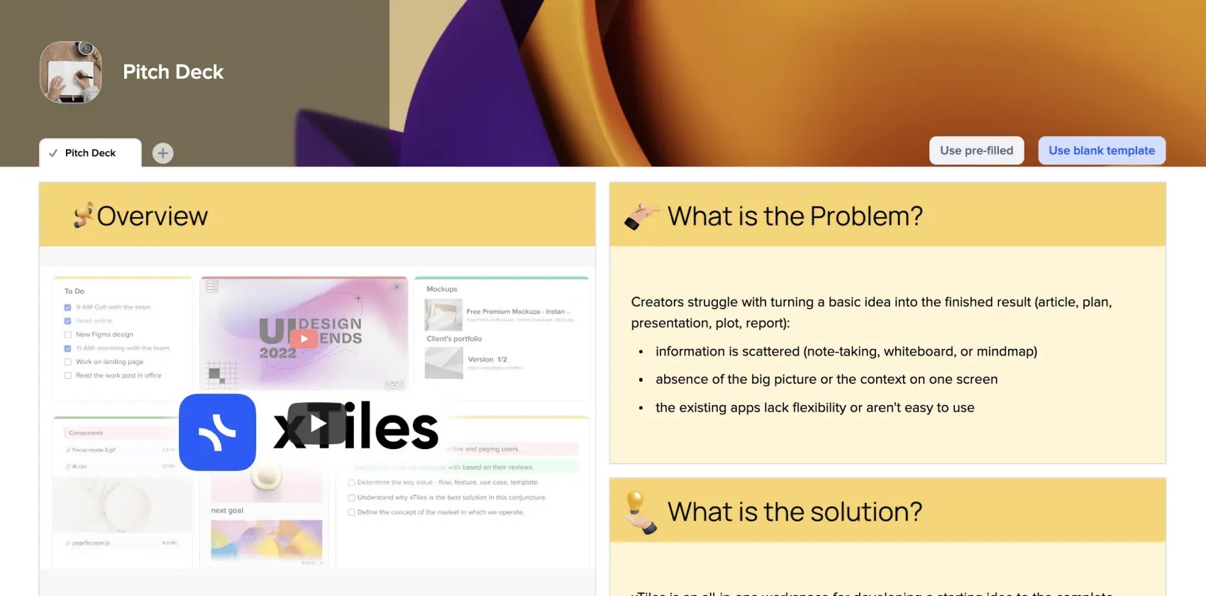 Pitch Deck Template for Free - example of a pitch deck online